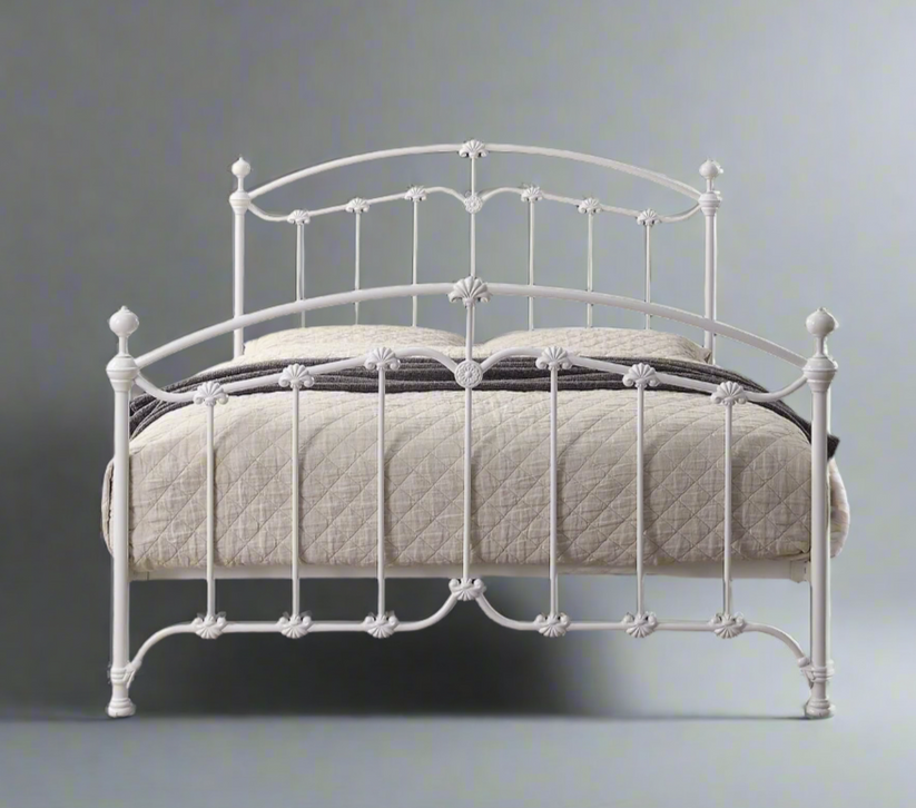 KATRINA WHITE SINGLE Size Cast and Wrought Iron Bed – Bradshaw Australia